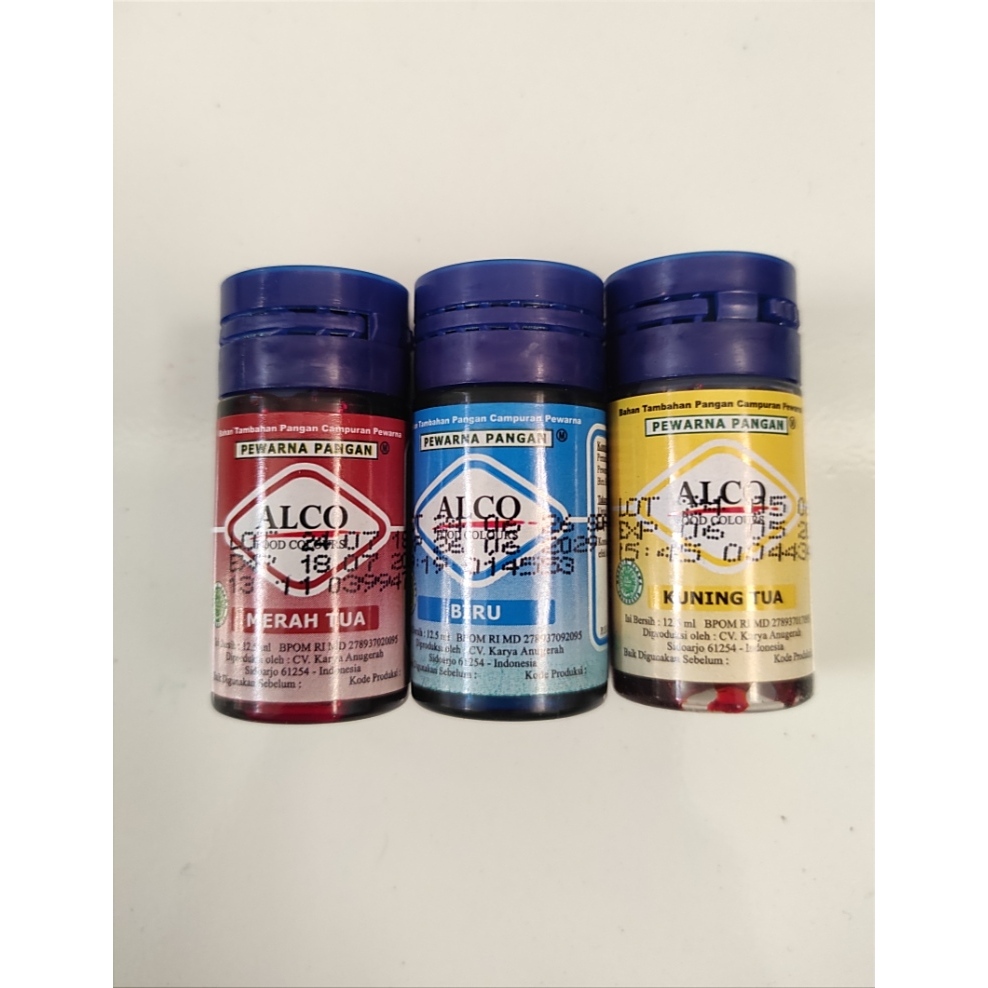 Jual Pewarna paket 3 warna merah biru kuning (pewarna pangan) belajar ...