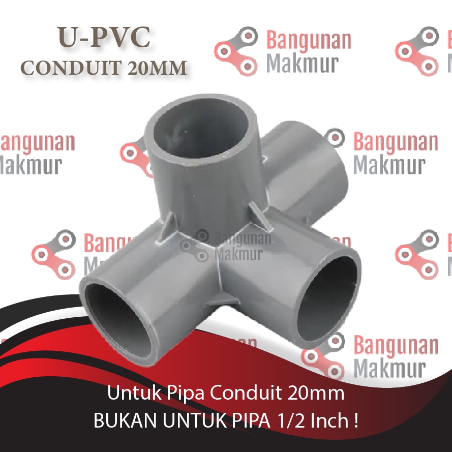 Jual 4 Way Sambungan Pipa PVC 20mm | Shopee Indonesia