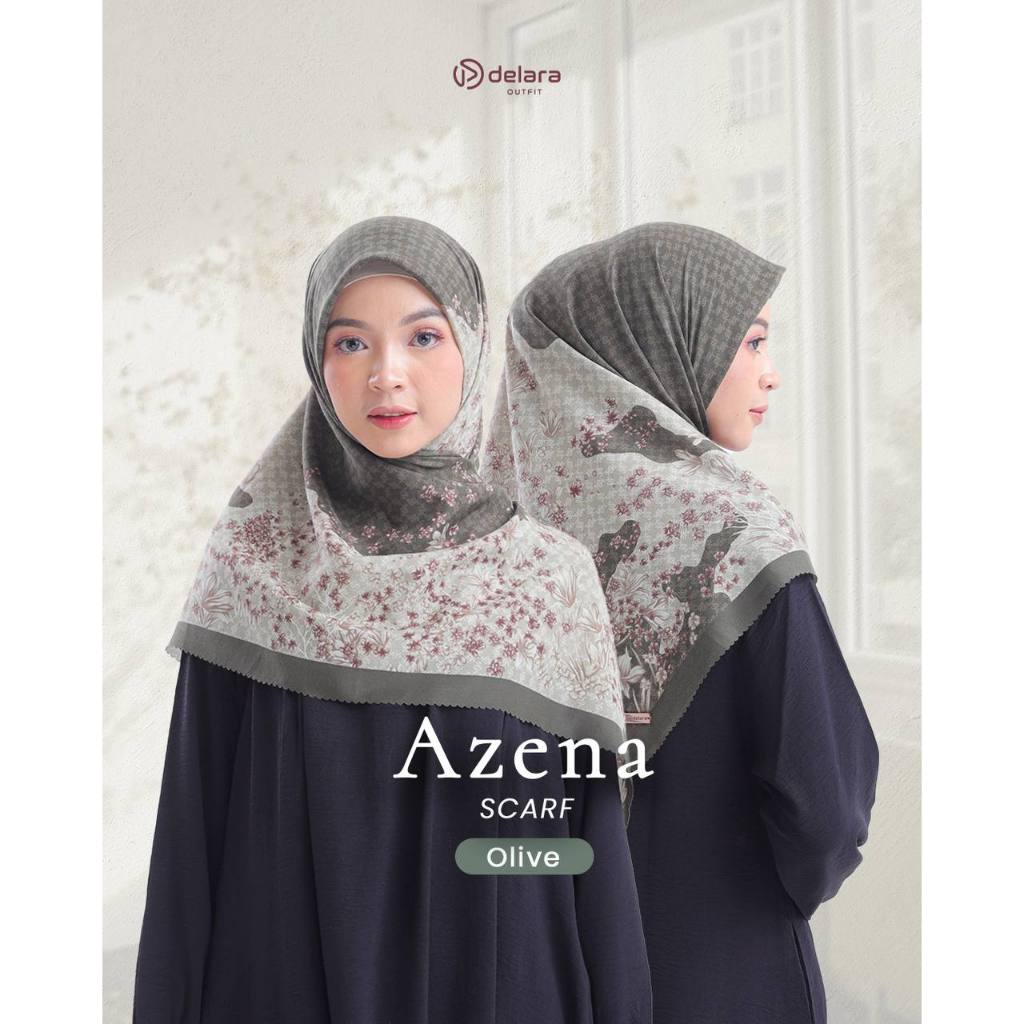 Jual Delara Outfit - Scarf Motif Azena Hijab Segi Empat Hijab Motif Jilbab Voal Motif Ukuran ...