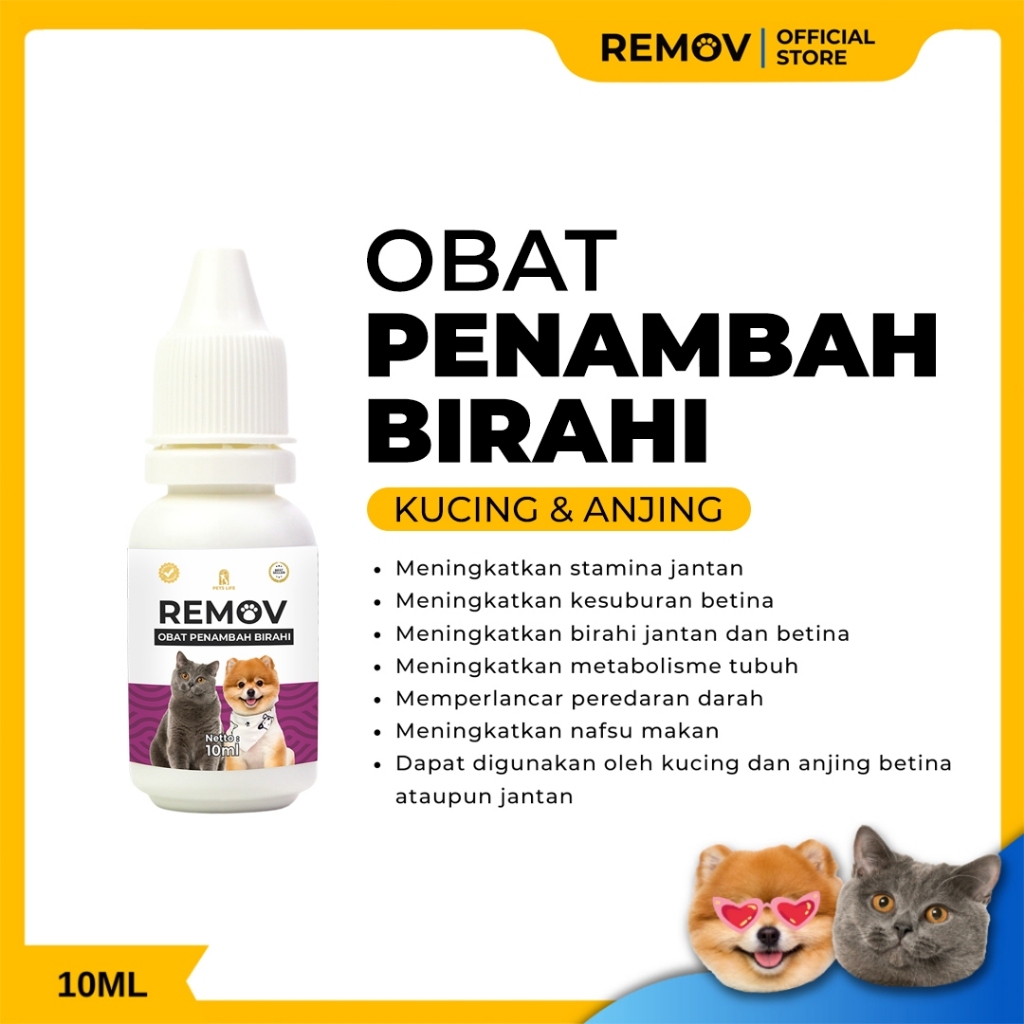 Jual Remov Obat PENAMBAH Birahi Untuk Kucing & Anjing 10 ml | Shopee ...