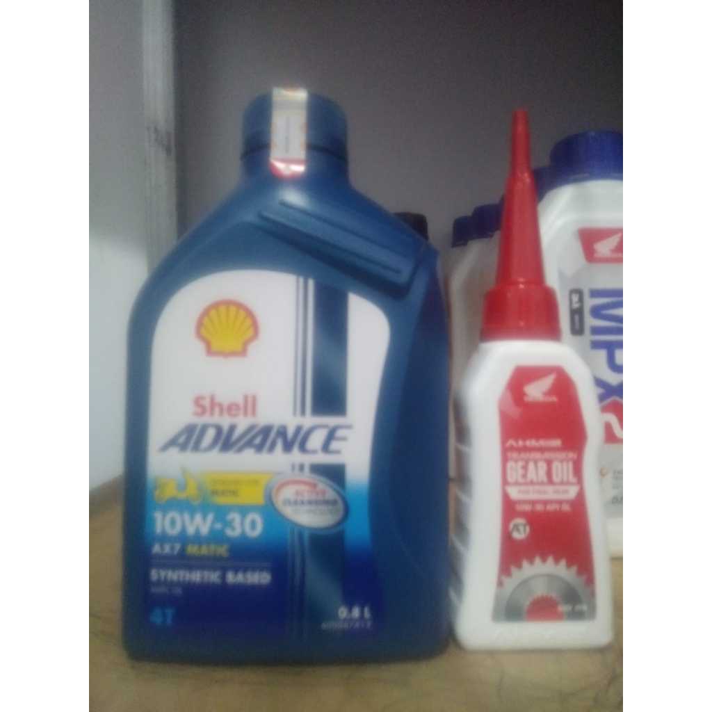 Jual Oli Shell Advance AX7 10W-30 0.8L & 10W-40 1L Motor Matic Original ...