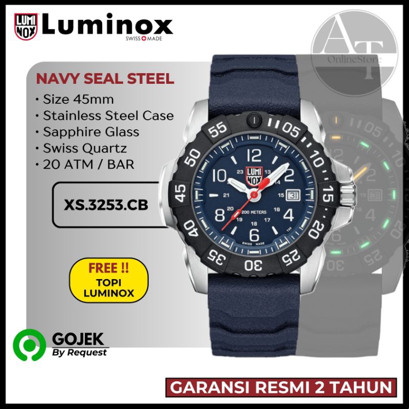 Jual Jam Tangan Pria Luminox 3253.CB Navy SEAL Steel ORIGINAL Resmi ...