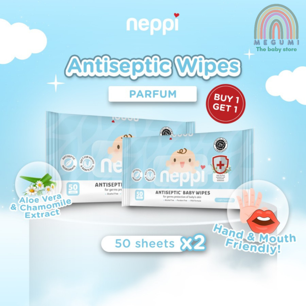 Jual NEPPI ANTISEPTIC BABY WIPES 50S - Tissue basah anti bakteri ...