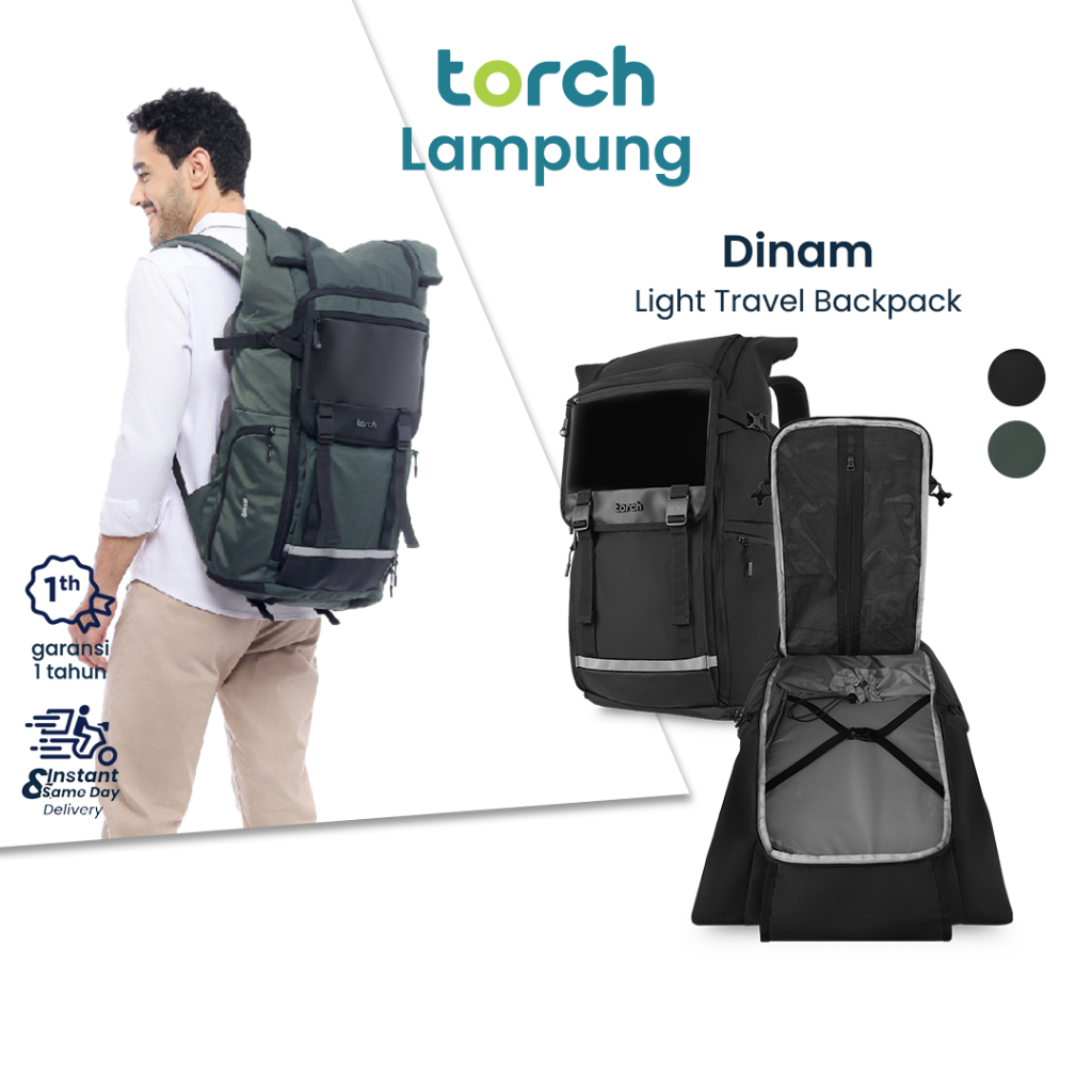 Jual TORCH Dinam Travel Bag Tas Kerja Traveling Tas Ransel Laptop Pria ...