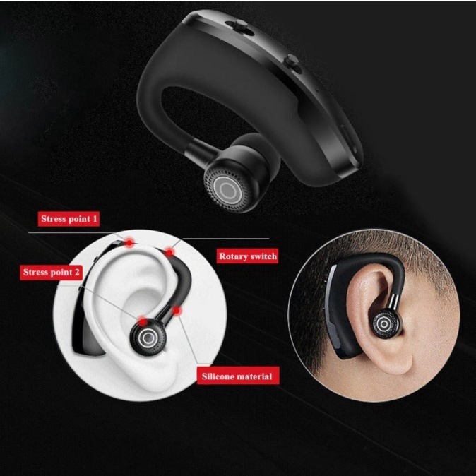 Jual V9 Hotel Bluetooth Earphone 8D Bass Wireless Headset 5.0 Single ...