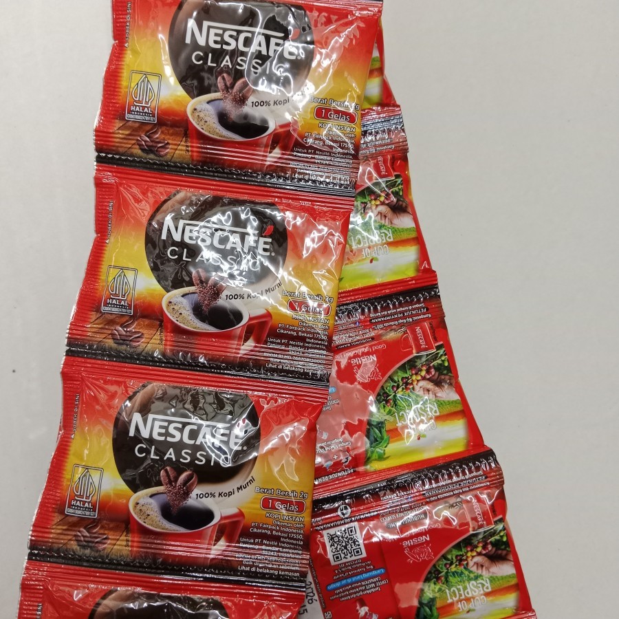 Jual 1 Renceng Kopi Nescafe Classic isi 10 Sachet x 2 Gram | Shopee ...