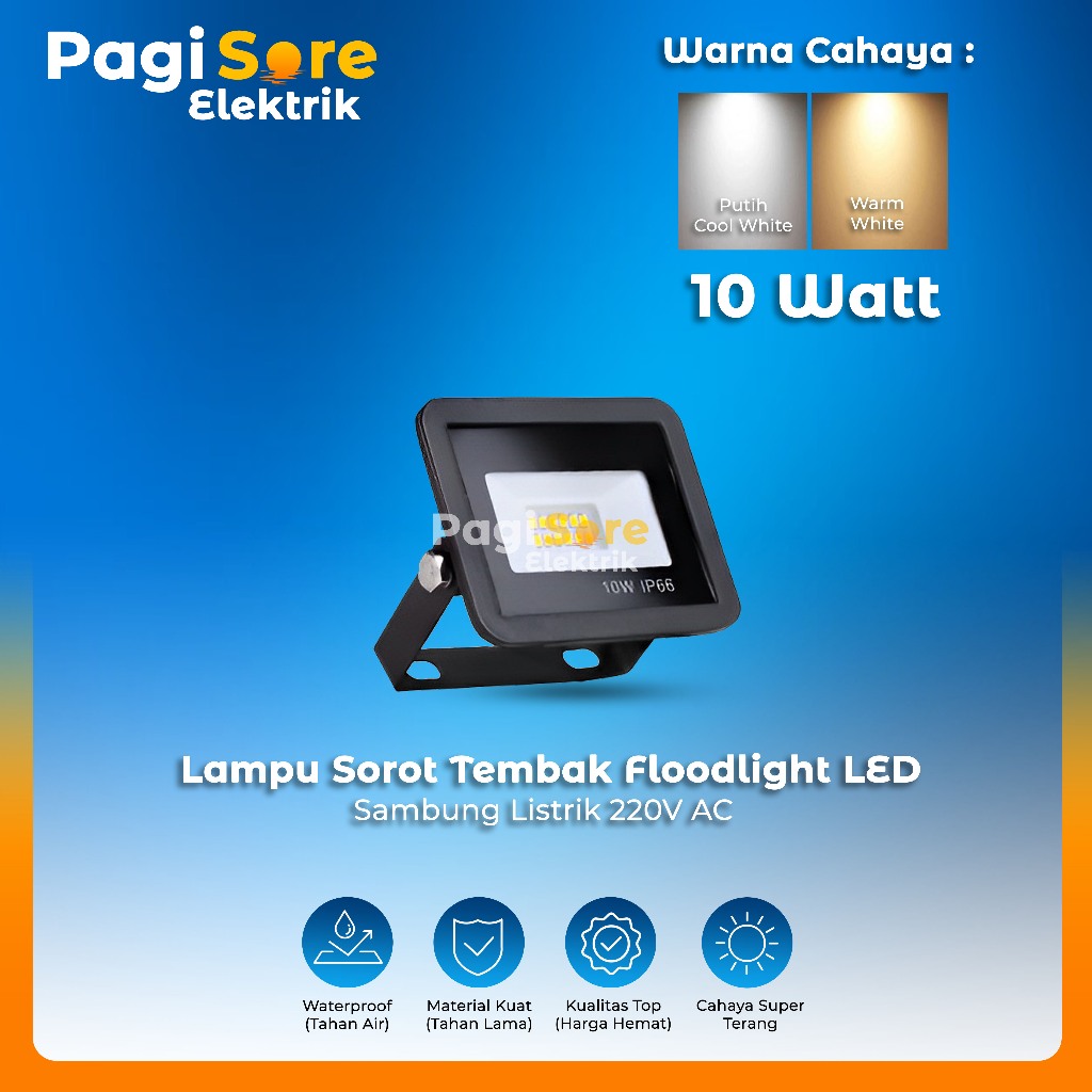 Jual Lampu Sorot LED 10W Flood Light Tembak Outdoor 10 Watt | Shopee Indonesia