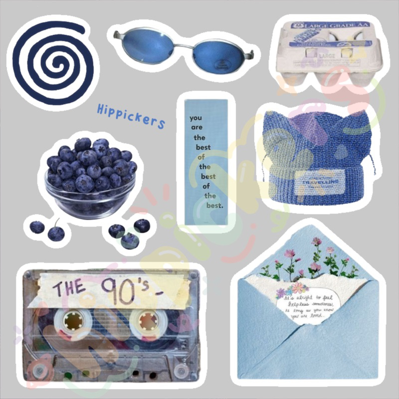 Jual Blue Sticker Pack Aesthetic | Shopee Indonesia