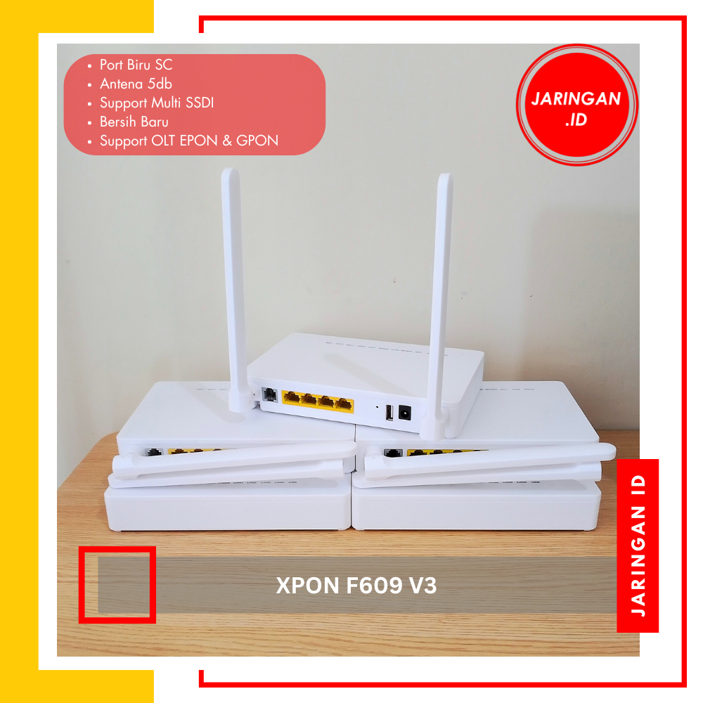 Jual 5 PCS ONT XPON F609 V3 SUPPORT EPON & GPON NON ADAPTOR | Shopee ...