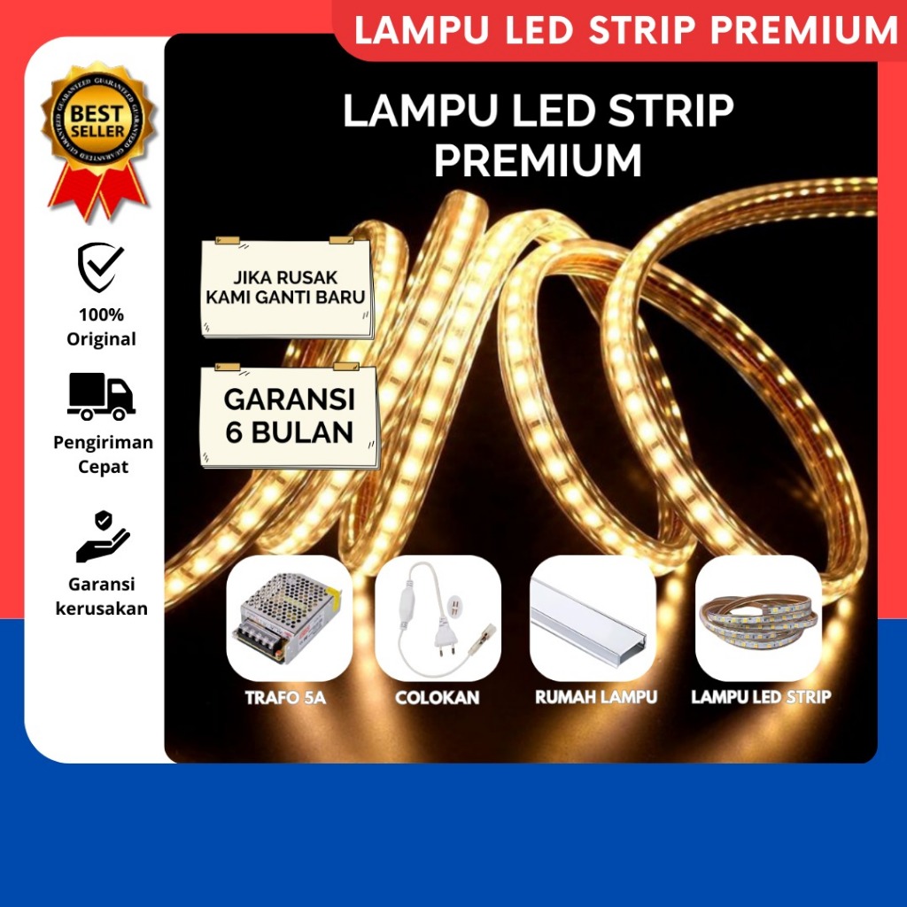 Jual Lampu Led Strip Ukuran Panjang 1 Meter dan 5 Meter / Lampu Hias ...