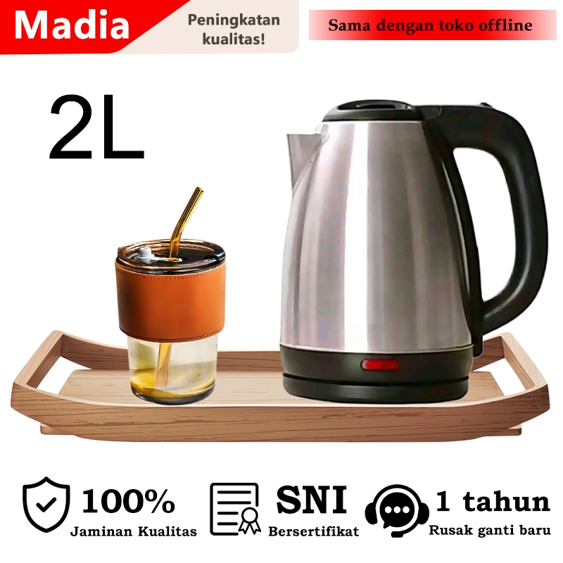 Jual Madia 304 Ketel Listrik Stainless Steel Food Grade 2L Ketel ...