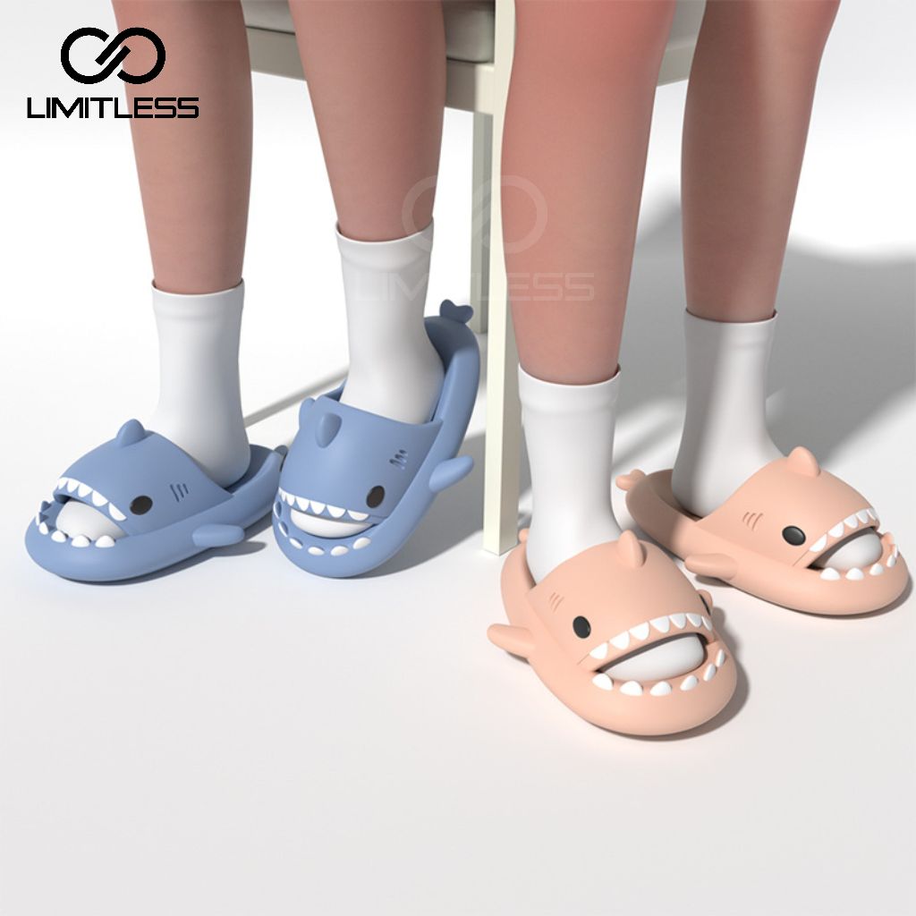 Jual Sendal Selop Anak Hiu Lucu Trendy Sandal Ikan Baby Shark Indoor ...