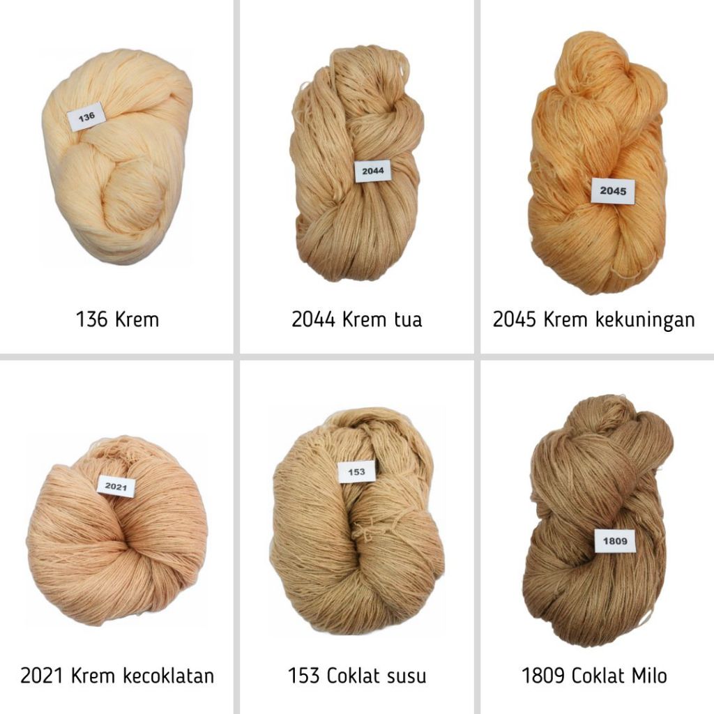 Jual Benang Wol Ply Kecil/Siet/Acrylic Yarn 200 gram - COKLAT (BENTUK ...