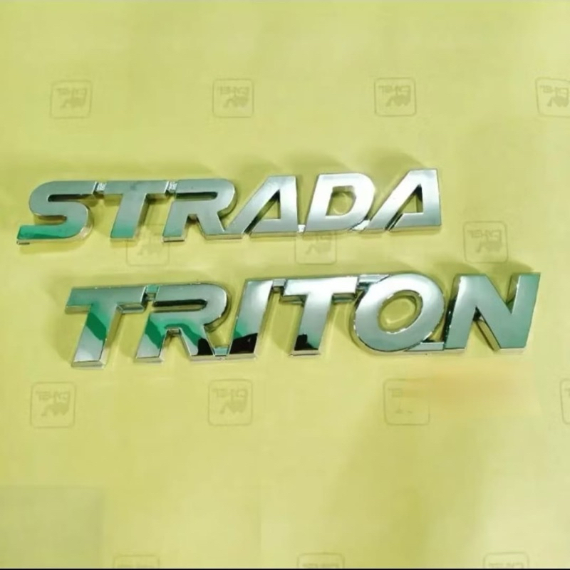 Jual Emblem logo STRADA TRITON COMMONRAIL mitsubishi ukuran original ...