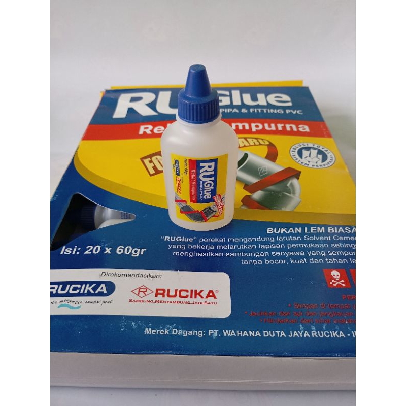 Jual RUGLUE Lem pipa PVC RUGLUE Botol 60gr | Shopee Indonesia
