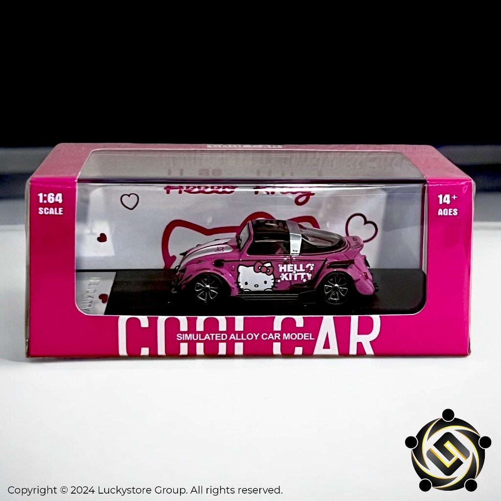 Jual Cool Car 1:64 RWB Volkswagen VW Beetle Hello Kitty Dark Pink ...