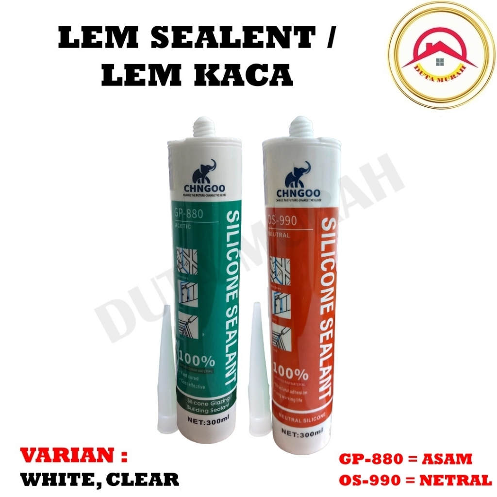 Jual LEM Silicone Sealent Kaca Acetic - Neutral Silen White, Clear ...