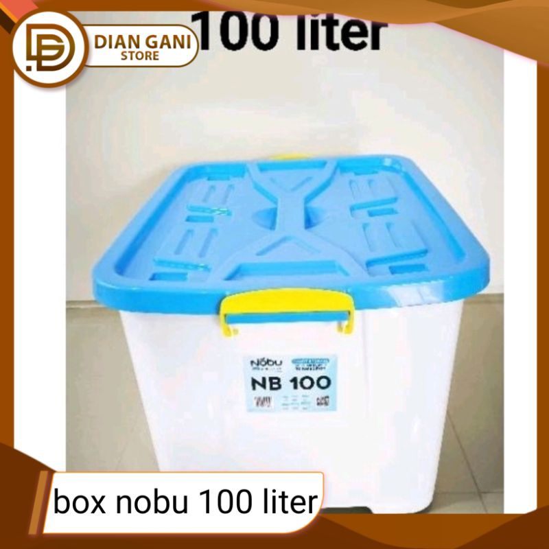 Jual Box Nobu Container 100L warna putih susu warna tutup random | Shopee Indonesia