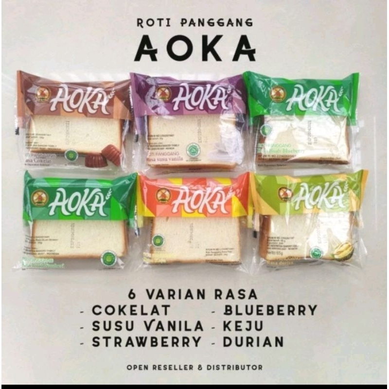 Jual ROTI PANGGANG AOKA 6 VARIAN RASA //ROTI LEMBUT ENAK//ROTI VIRAL ...