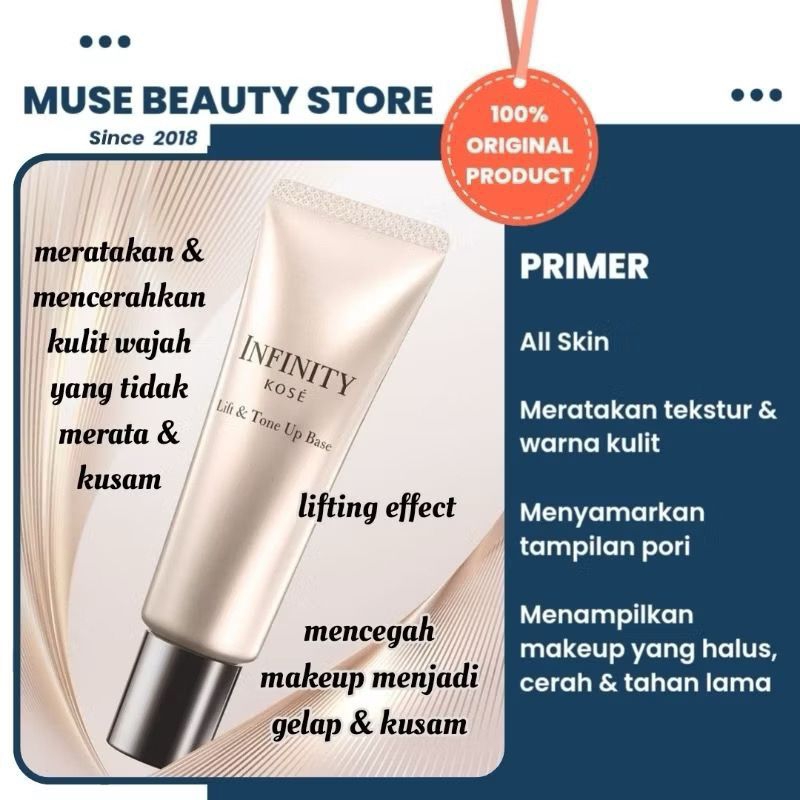 Jual [ KOSE ] Infinity Kose Lift & Tone Up Base Makeup Primer 28ml Sekkisei | Shopee Indonesia