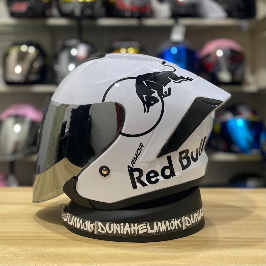 Jual Helm JS Armor Motif Leopard Redbull Prostreet Paket Ganteng SNI ...