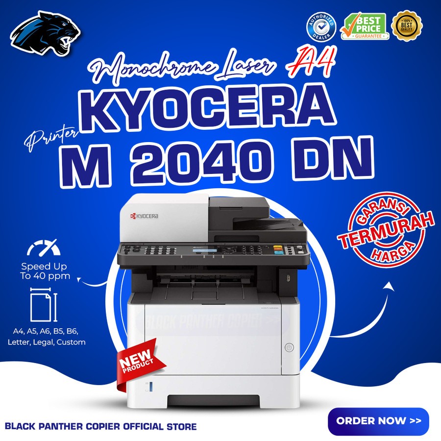 Jual Kyocera Ecosys M2040dn Mesin Fotocopy Printer Hitam Putih Shopee