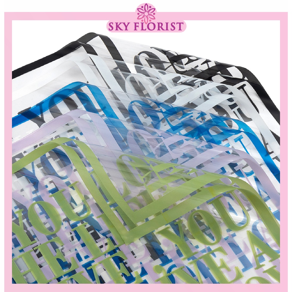 Jual SKY Kertas Buket Bunga Transparan Flower Wrapping Paper Cellophane ...
