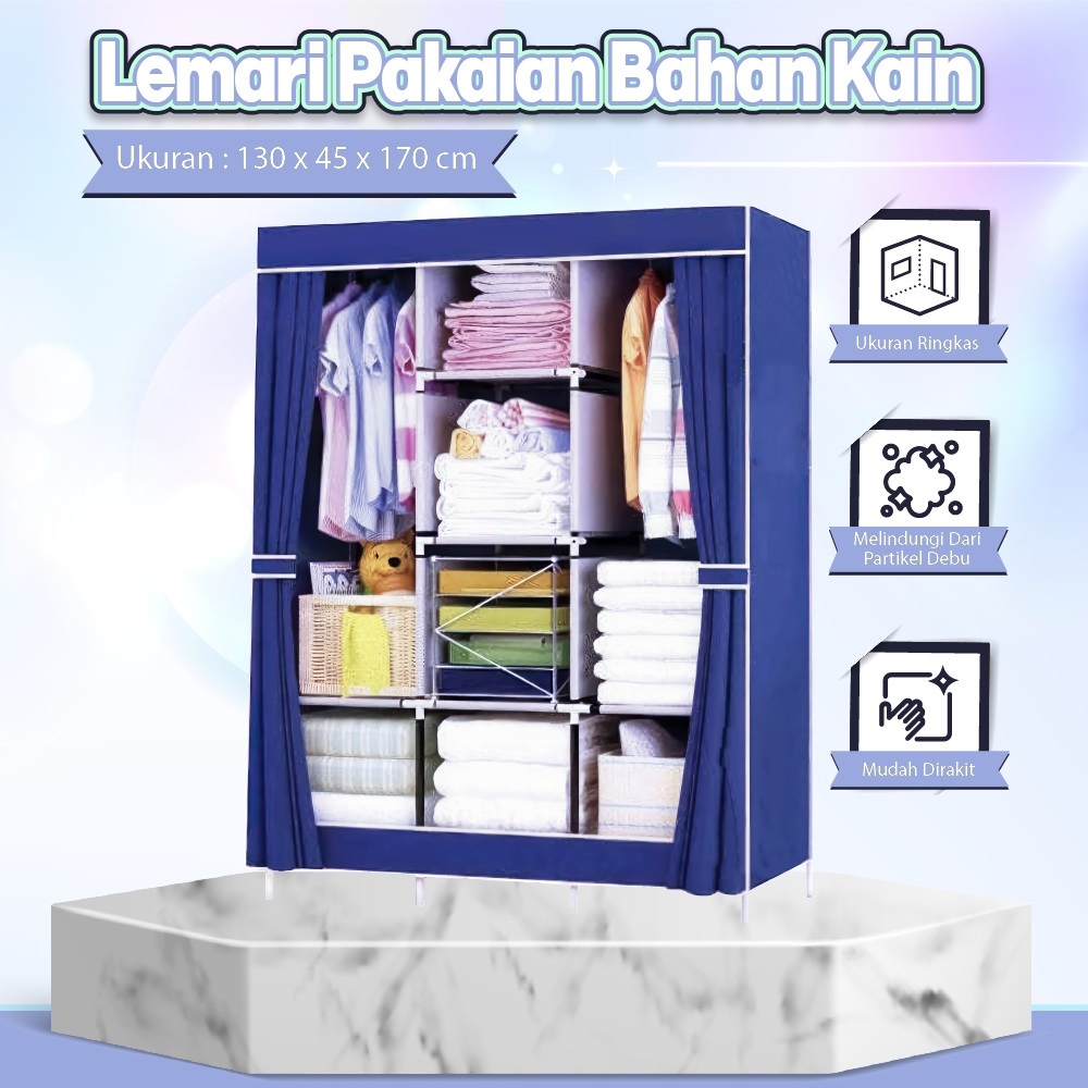 Jual Lemari Pakaian Kain Lemari Portable Jumbo Lemari serbaguna 88130 ...