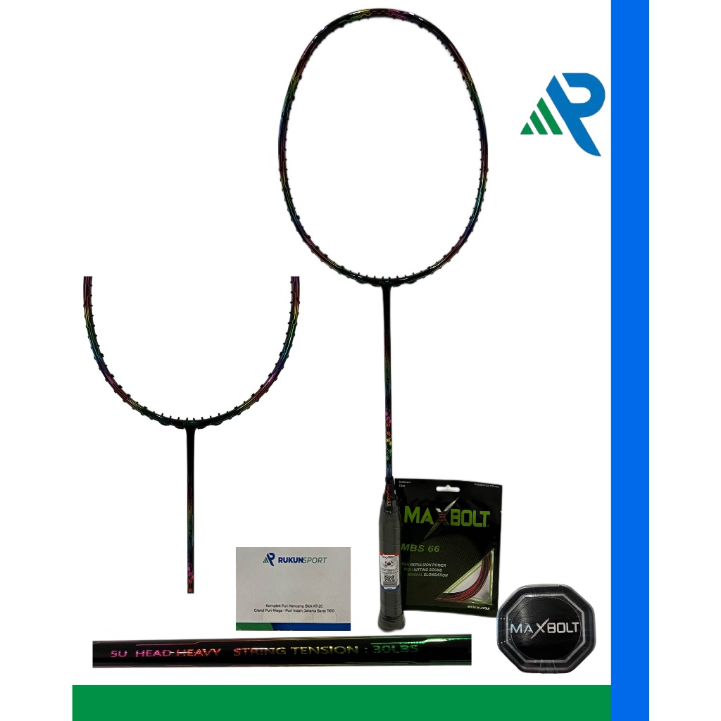 Jual Raket Badminton MAXBOLT SUPERSTAR LT (Rainbow) free Senar | Shopee ...