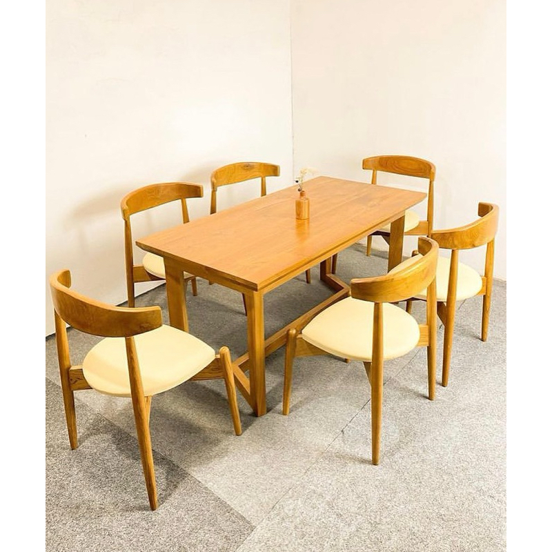 Jual Set Meja Makan 6 Kursi|Set Meja Makan Minimalis|Set Meja Makan 6 Kursi Kayu Jati | Shopee ...