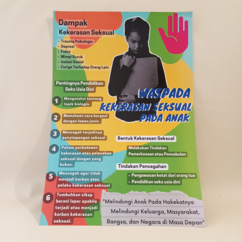 Jual Poster Waspada Kekerasan Seksual Pada Anak | Poster Sekolah ...