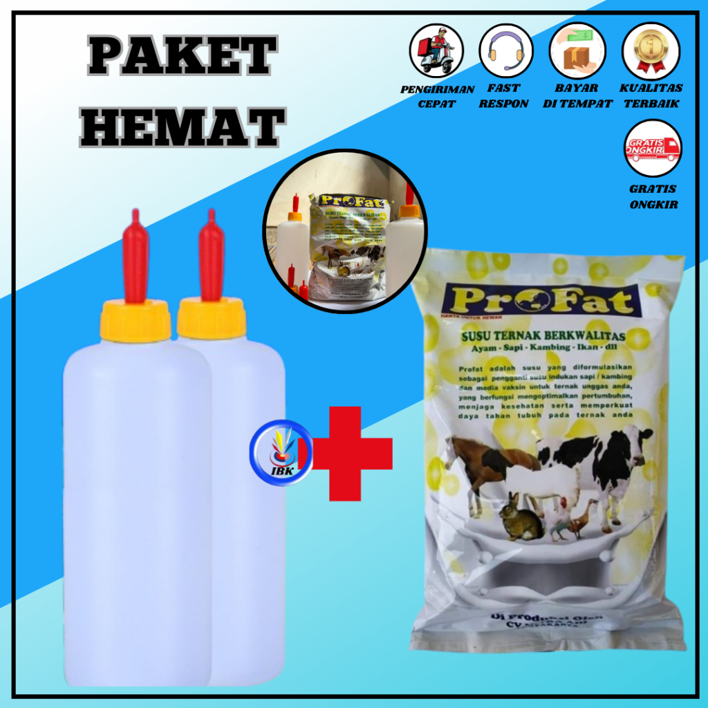 Jual Paket Susu Profat Dot Botol Susu Sapi Kambing kerbau BOTOL 500ml ...