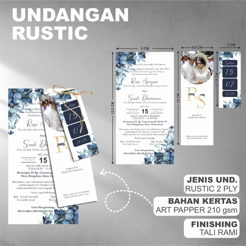 Jual UNDANGAN PERNIKAHAN / UNDANGAN NIKAH SIMPEL / UNDANGAN AESTHETIC ...