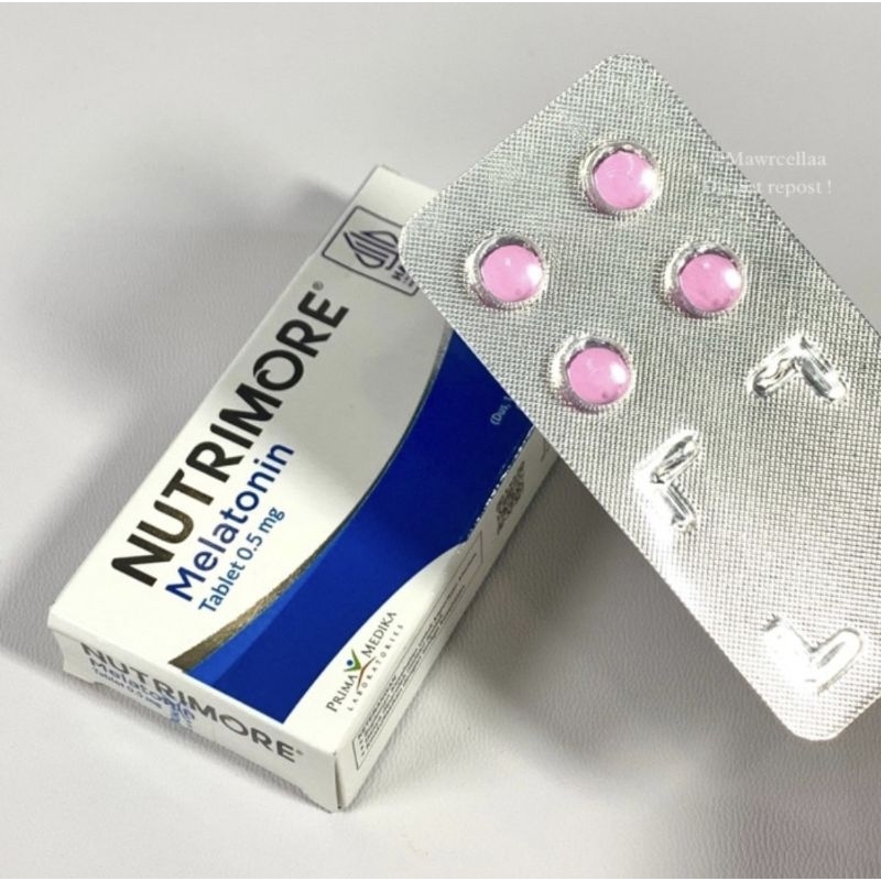 Jual Nutrimore Melatonin 0.5mg 1 strip @4 tablet (box) | Shopee Indonesia