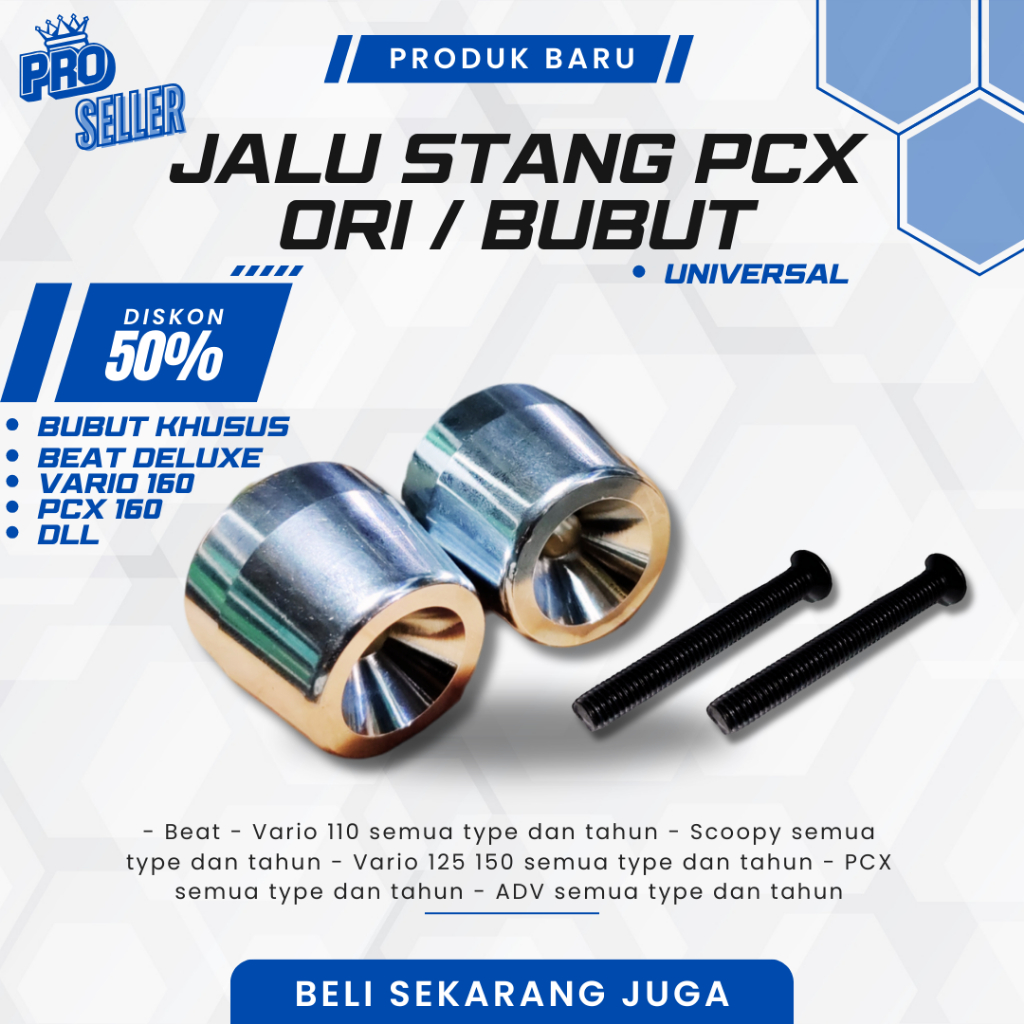 Jual BANDUL STANG PCX BUBUT JALU STANG PCX JALU STANG CHROME JALU STANG ...