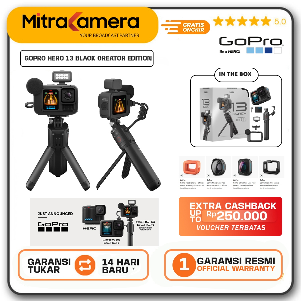 Jual GoPro HERO 13 Black Action Camera Creator Edition | Shopee Indonesia