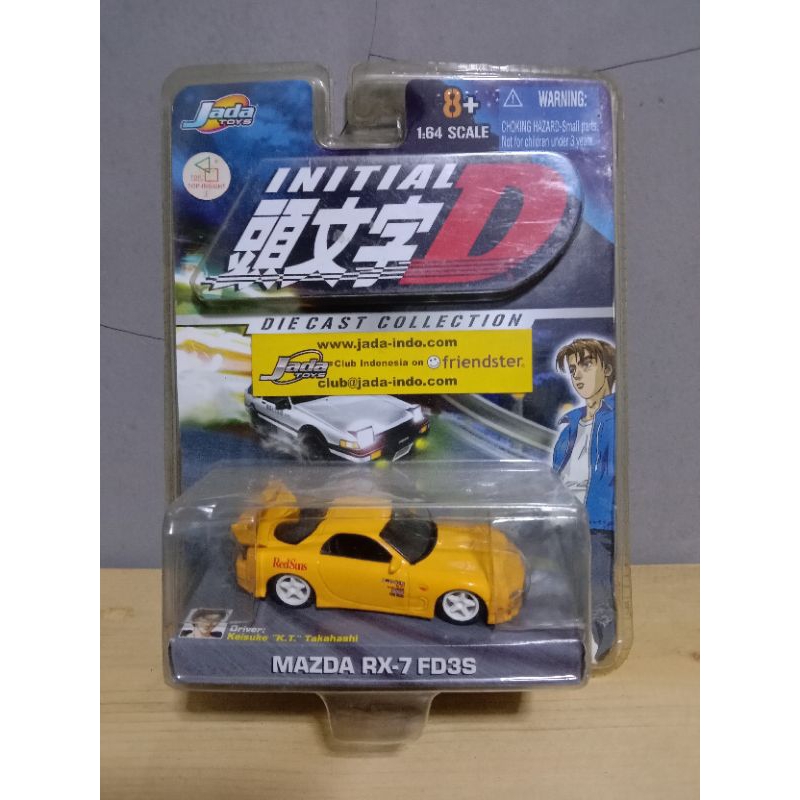 Jual Jada Initial`D Mazda Rx-7 Red Suns | Shopee Indonesia