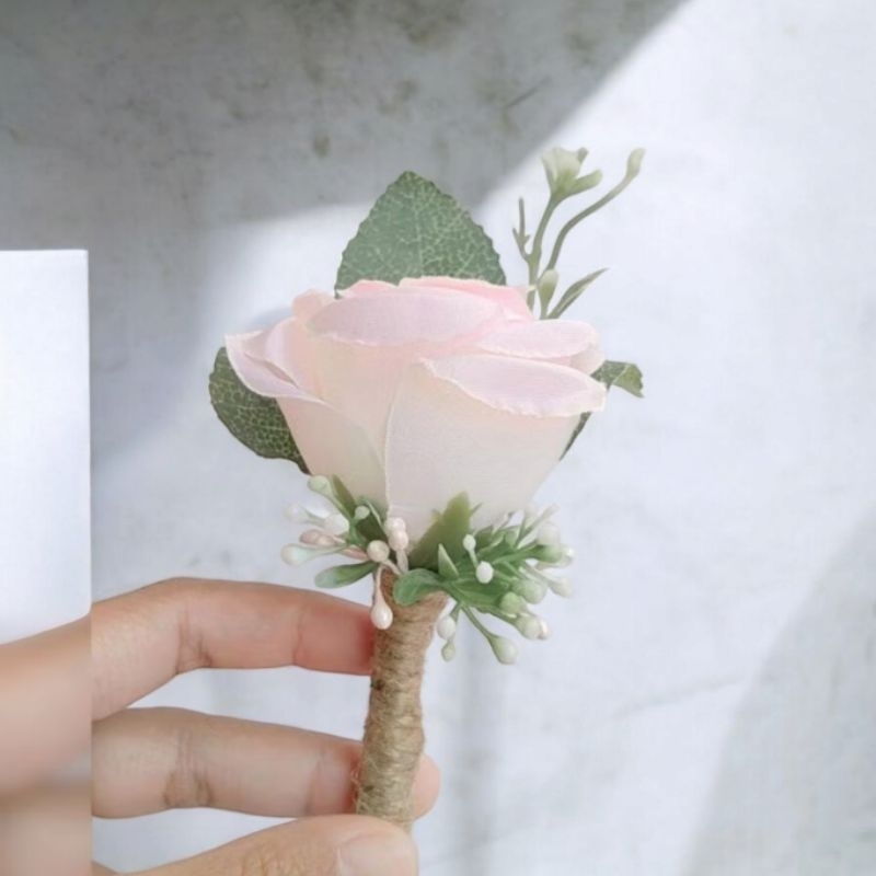 Jual Corsage Boutonniere wedding groom jas pin bross bunga jas dada ...