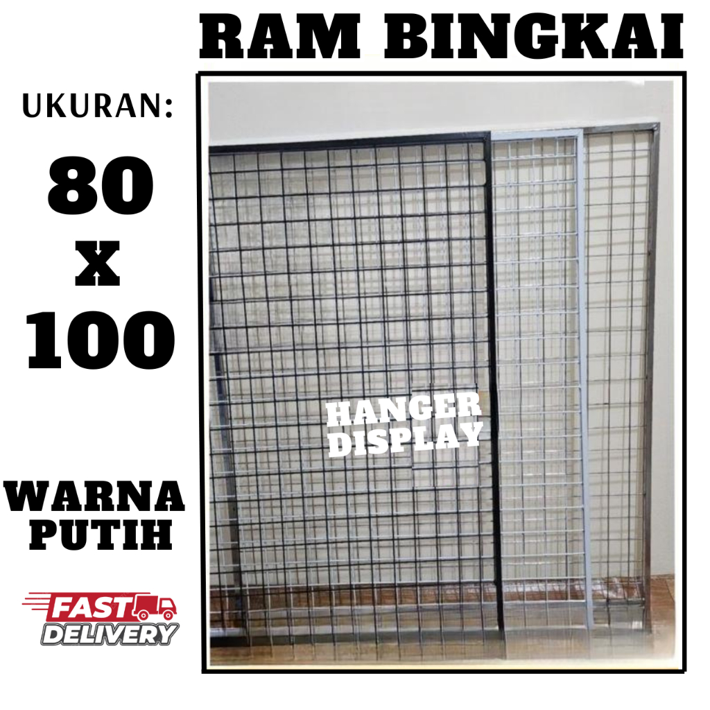 Jual Ram Aksesoris Bingkai Besi Tebal 80 x 100 cm Display Rak Gantung ...
