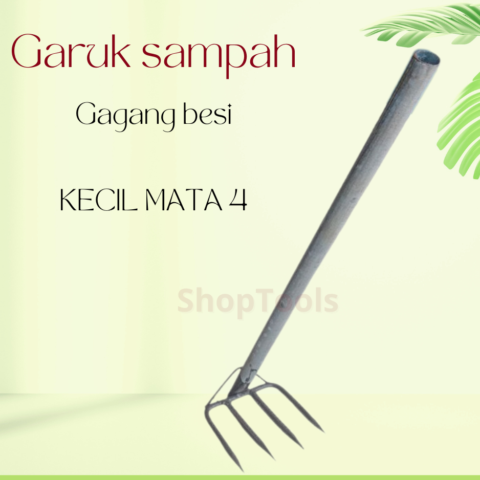 Jual Garuk Sampah Gagang Besi Mata 4 / Cangkul Garuk Sampah Kotoran ...