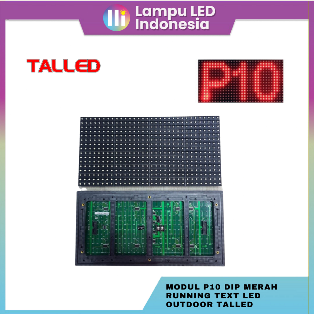 Jual MODUL P10 DIP | MODUL LED RUNNING TEXT RED | INDOOR | Shopee Indonesia