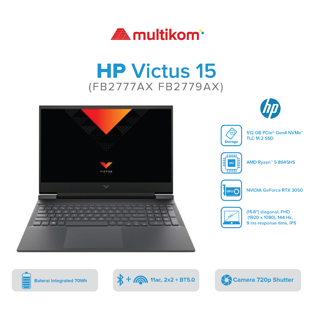 Jual HP VICTUS 15 FB2777AX / FB2779AX RYZEN 5 8645HS RTX3050 6GB/ 8GB ...