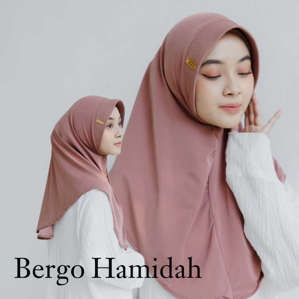 Jual 𝐆𝐇 - Bergo Hamidah Instant Label Plat Gold Hijab Akrilik Besi Ukuran M Premium Jilbab Bergo ...
