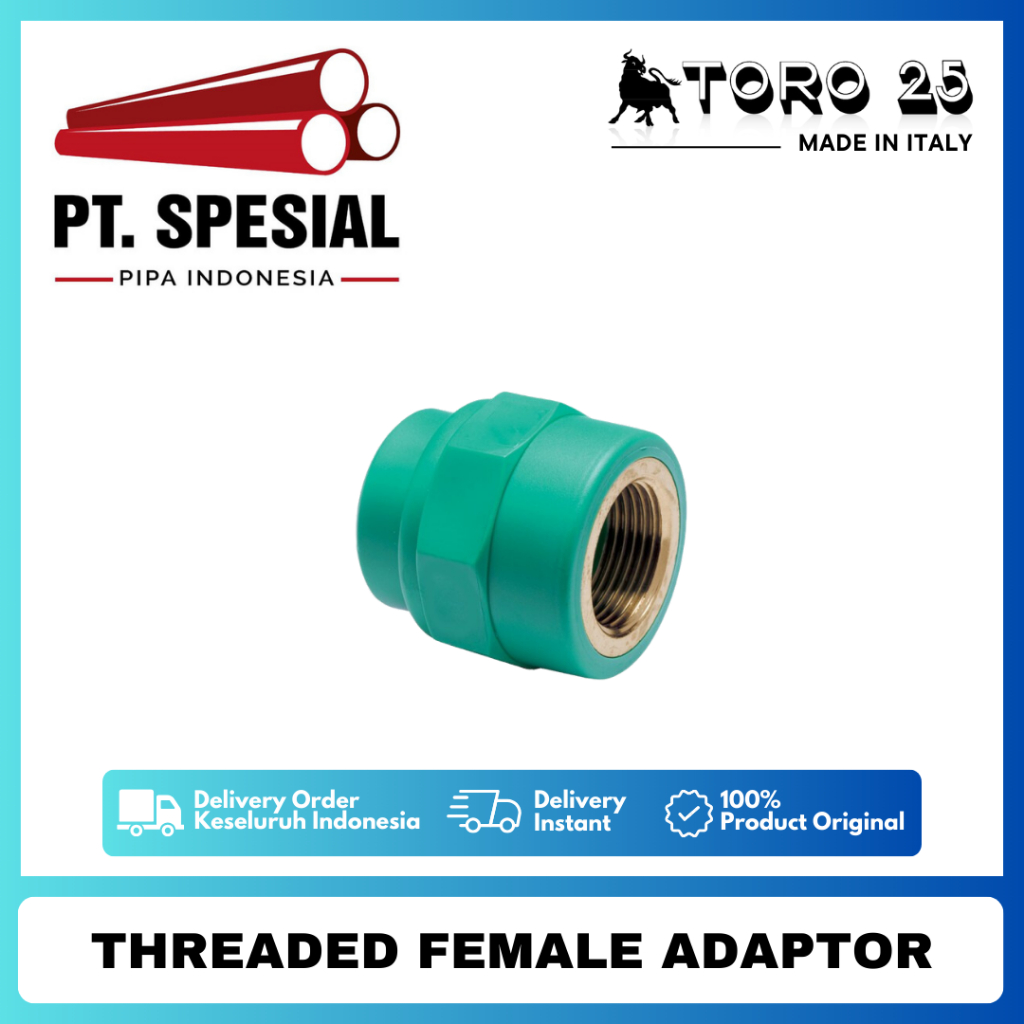 Jual Sock Drat Dalam PPR Toro DN25 x 3/4" / SDD PPR Toro / Female Thread Adapter PPR - 05 ...