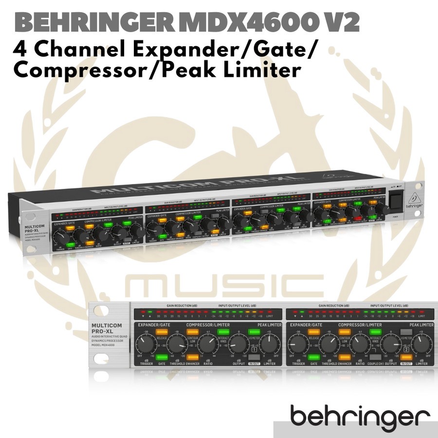 Jual Multicom Behringer MDX 4600 V2 Compressor Limiter Gate Original 4 ...