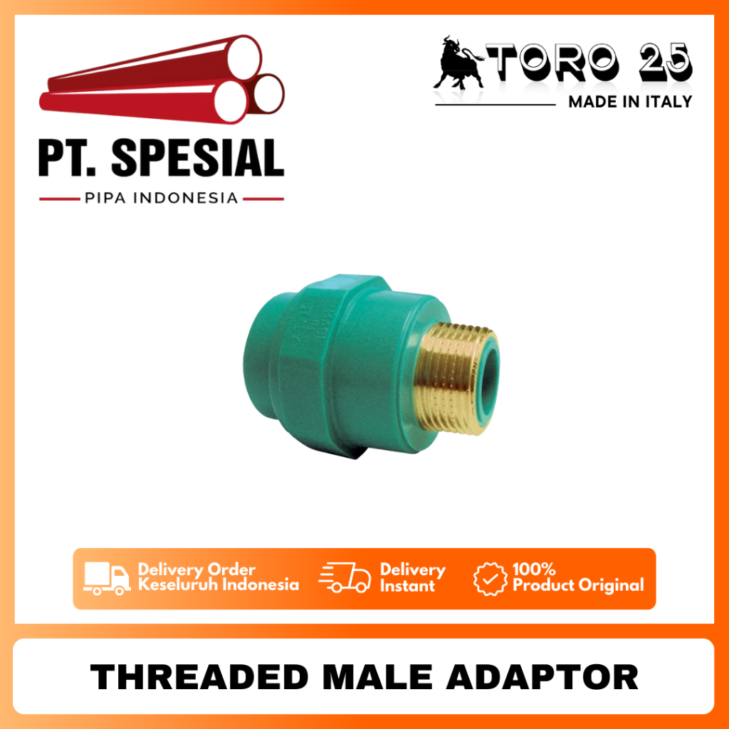 Jual Sock Drat Luar PPR Toro / SDL PPR Toro / Male Thread Adapter PPR ...