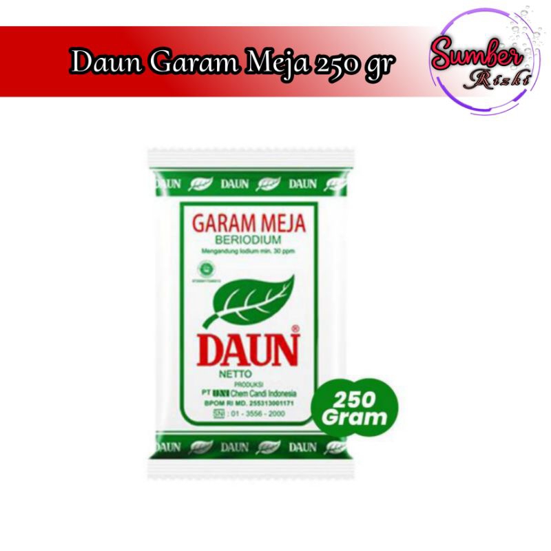 Jual Garam Meja cap Daun 250g Garam Meja Beryodium | Shopee Indonesia