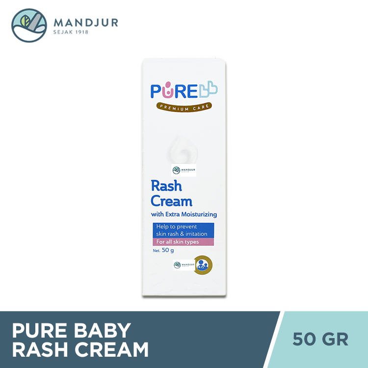 Jual Pure Baby Rash Cream 50 Gram - Krim Pereda Gatal Ruam Popok ...
