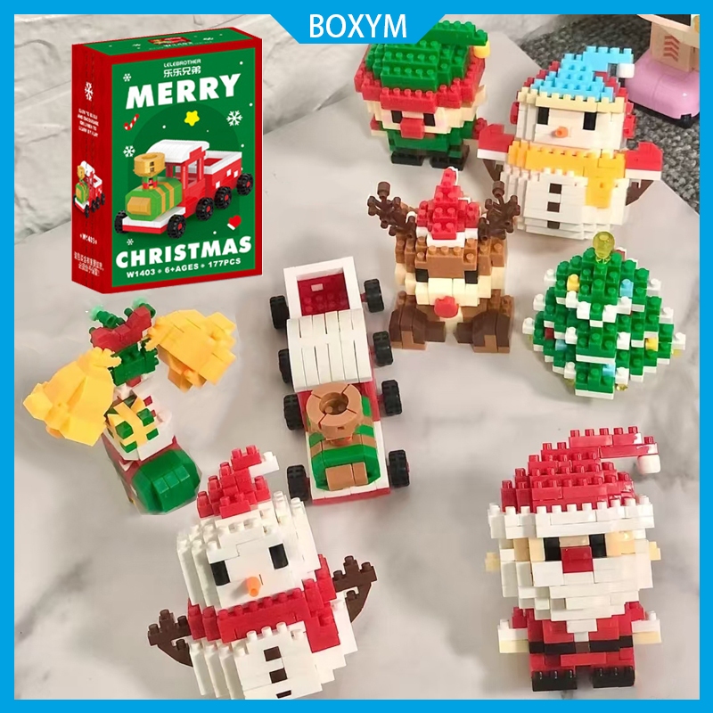 Jual Mainan Balok Kecil Christmas Gift Building Block Bricks Natal Nano ...