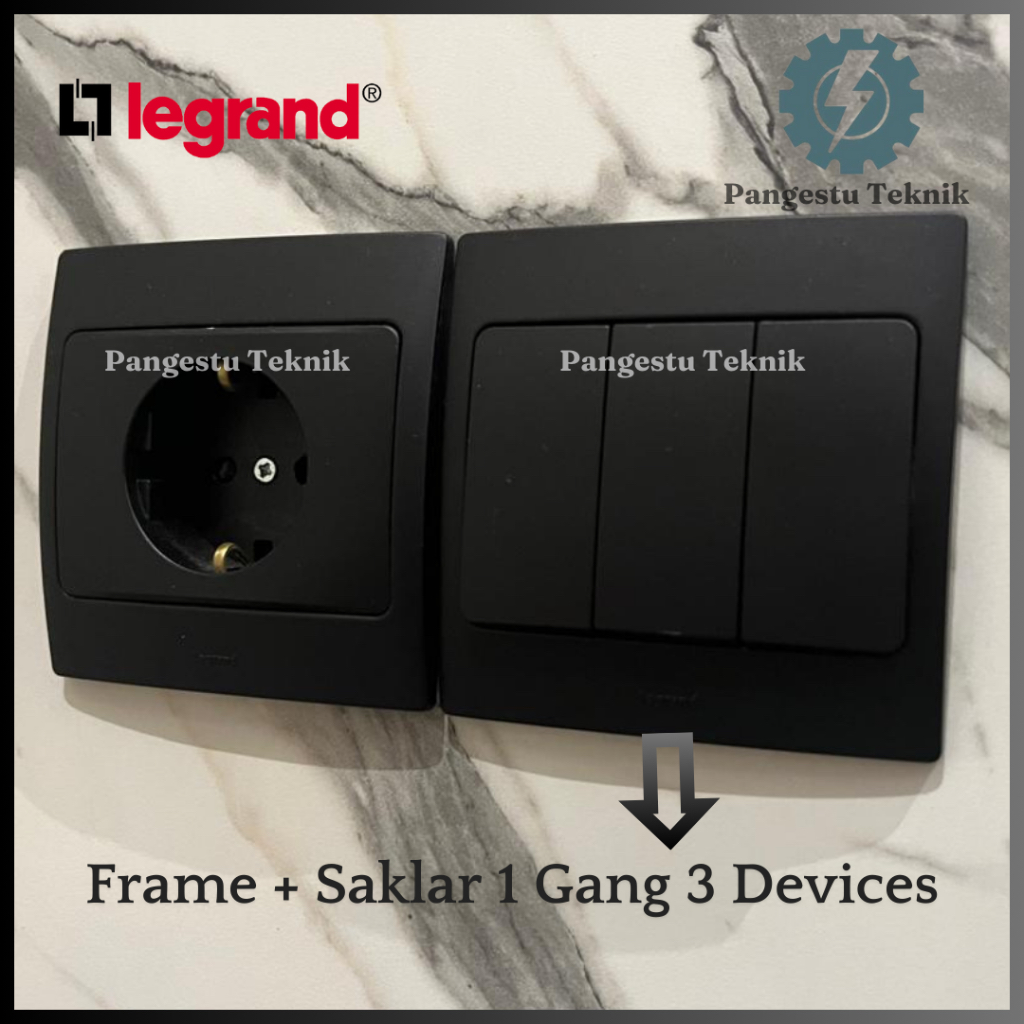 Jual Legrand Mallia - Triple Saklar + Frame / Saklar 1 Gang 3 Devices 1 ...